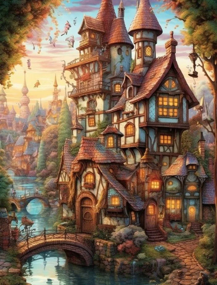 DIY Painting By Numbers | Fantasy Town - 40*50cm