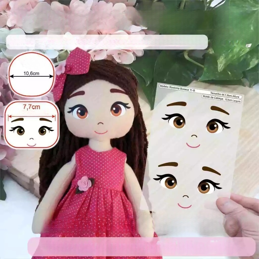 Doll facial expression stickers set
