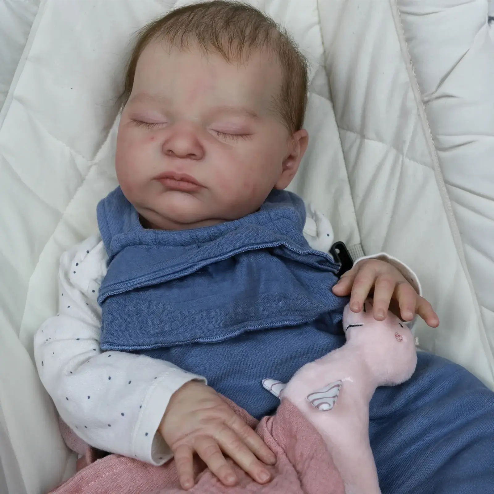 [New] 20" Lifelike Reborn Painted Hair Girl Baby Doll Named Pigera with ...