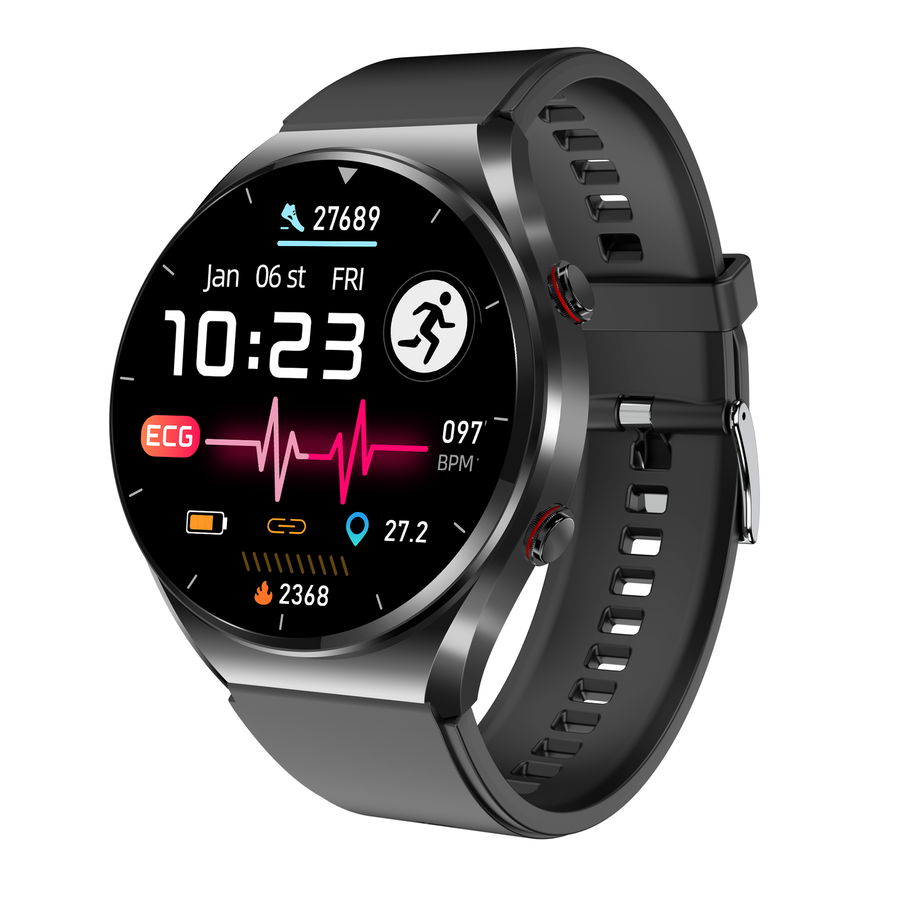 PH09 One-click Blood Glucose Blood Pressure ECG HRV Heart Measurement ...