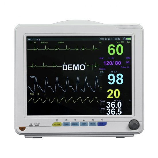 Patient Monitor Veterinary NIBP SPO2 ECG TEMP RESP PR Vital Signs ICU ...