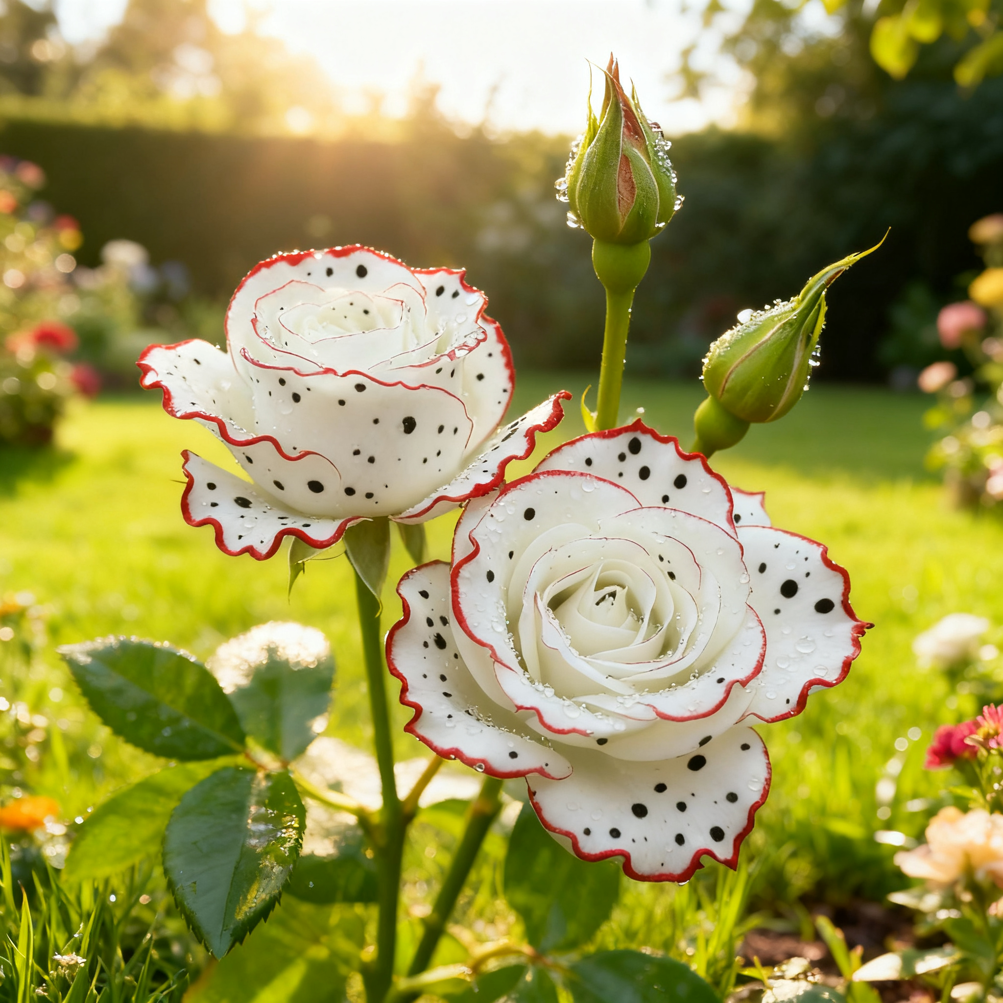 Where Fire Meets Snow – The Rare Red-Edged Rose!
