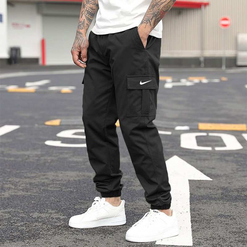 Men's Breathable Cotton Multi-pocket Jogger Trousers