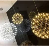 Modern Loft Spark Ball LED Pendant Light Firework Stainless Steel ...