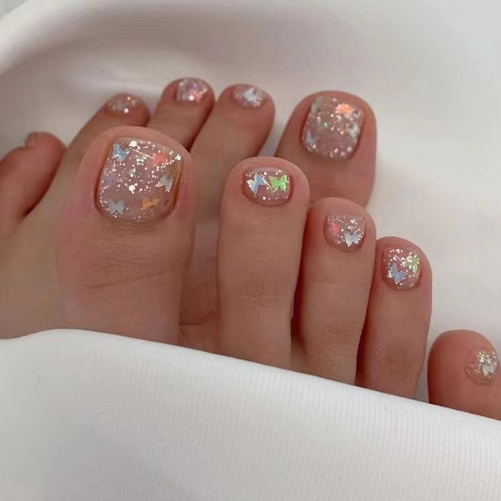 Churchf Churchf Selling Magic Color Butterfly Toenails Simple Show ...