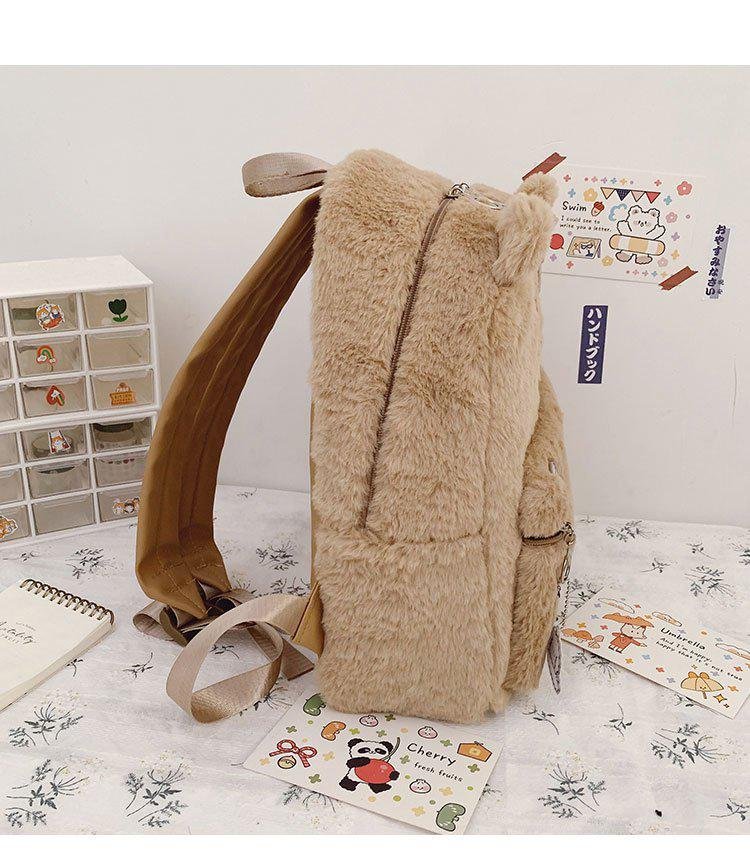 PLUSH BEAR EAR BACKPACK