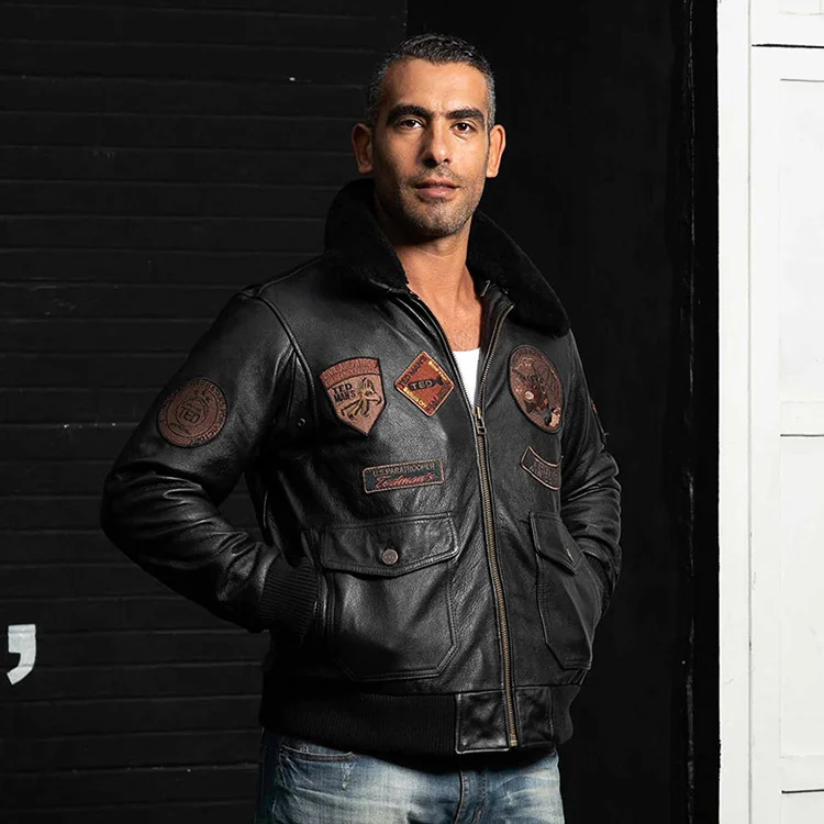 Men's G-1 Leather Flight Suit Leather Jacket