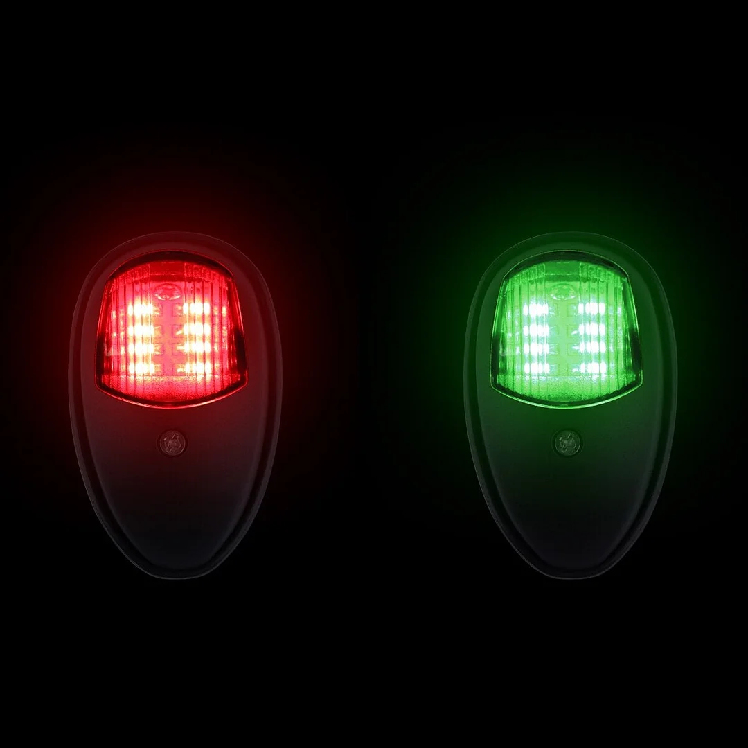 2pcs Waterproof Boat Navigation Light Green and Red Marine LED ...