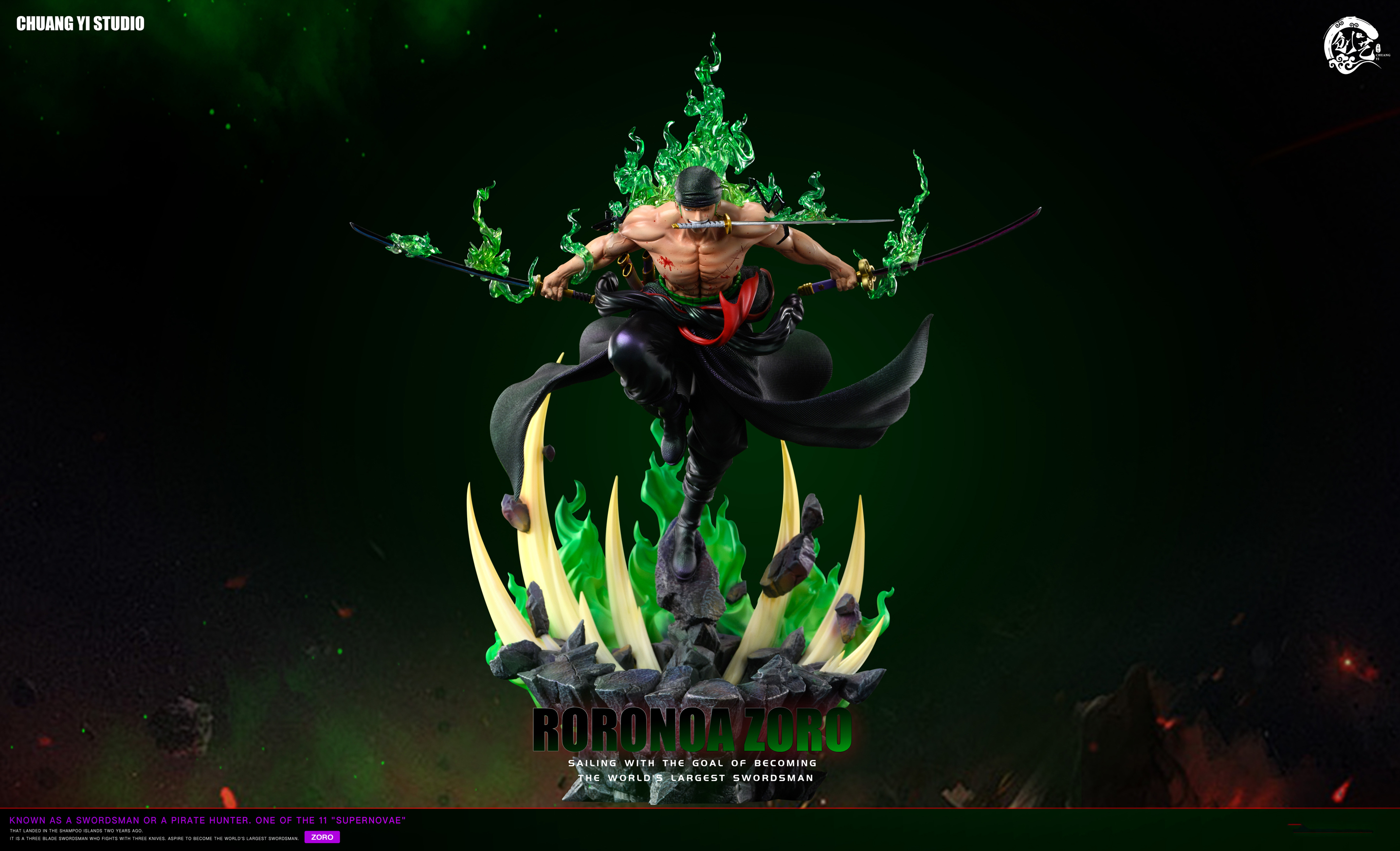 Purgatory Ogre Cutter Roronoa Zoro - ONE PIECE Resin Statue - ChuangYi ...