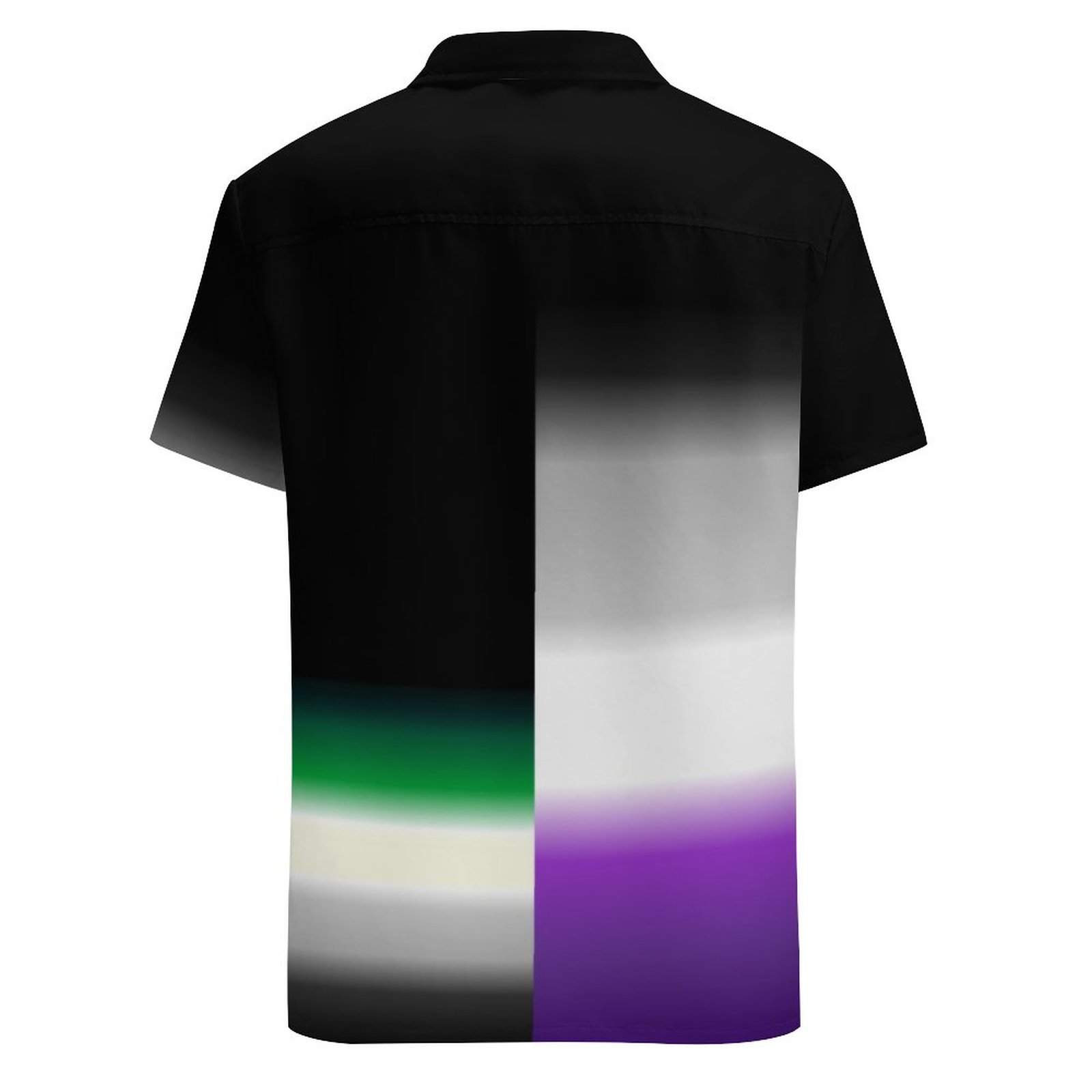 Asymmetric Aro Ace Asexual Aromantic Pride Flags Hawaiian Shirt Mens ...