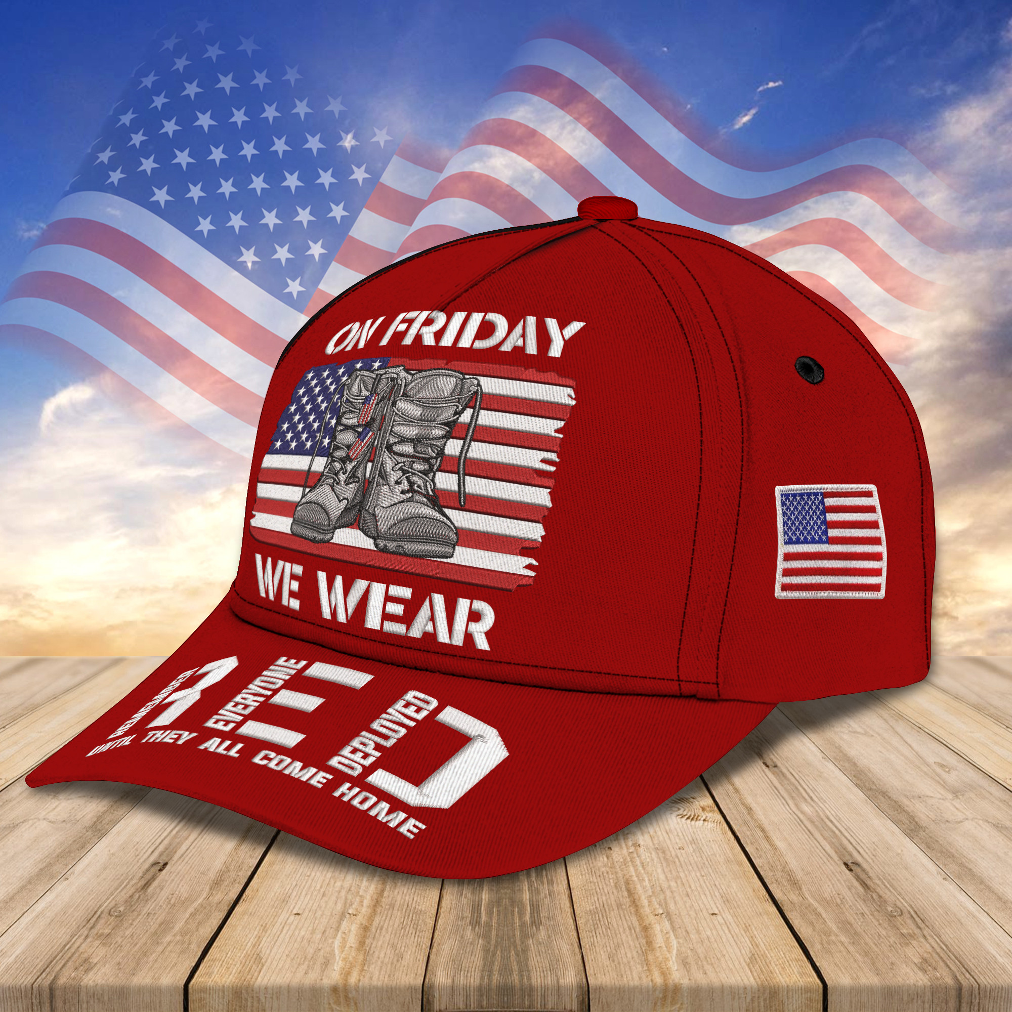 Red Friday Embroidery Cap: Wear Red, Show Your Patriotism