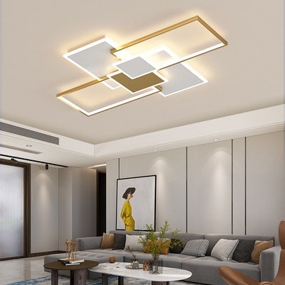 Rectangular Living Room Ceiling Lamp Nordic Simple Personality Bedroom ...