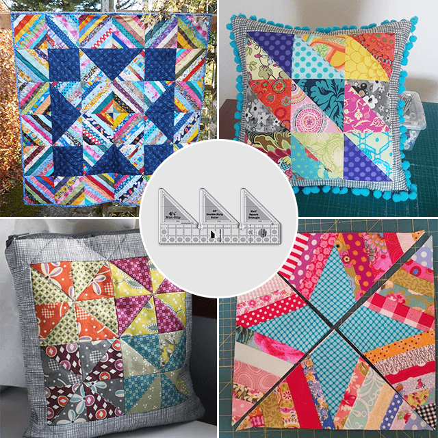 45 Degree Double-Strip Quilt Ruler - With Instructions