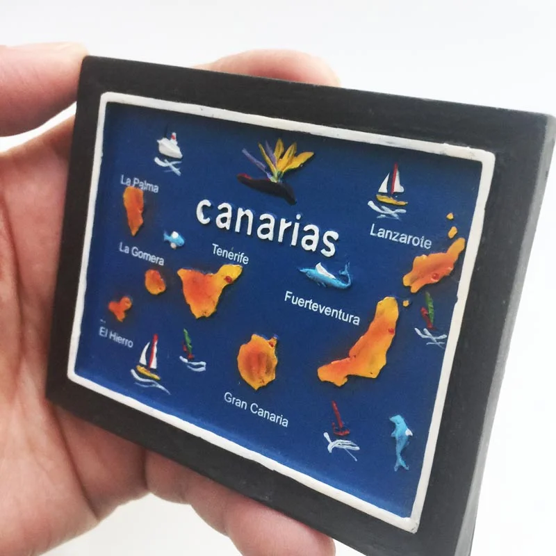 Nigikala Fridge Magnets 3d Frame Map of The Canary Islands Gran Canaria ...