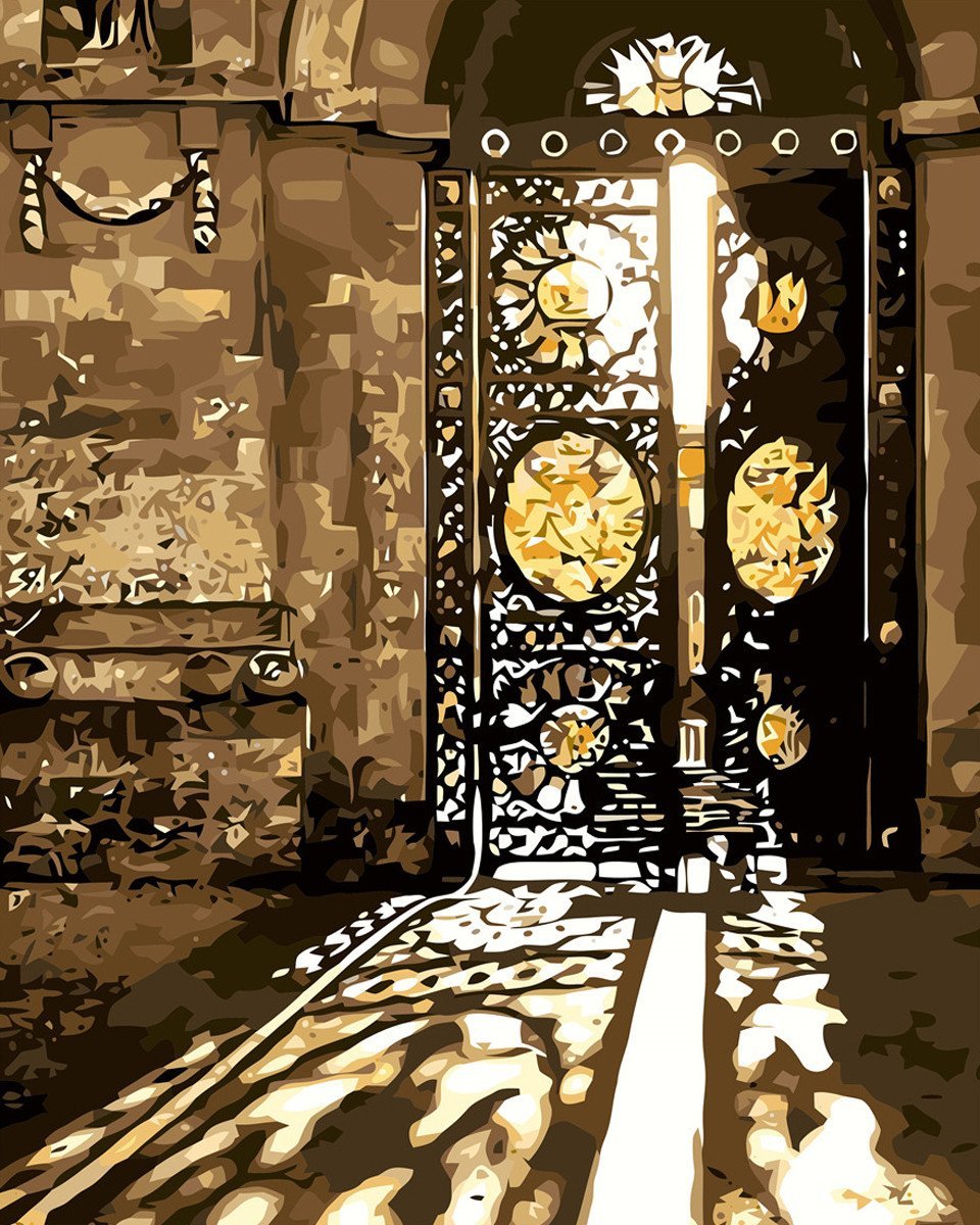 DIY Painting By Numbers | Ancient door