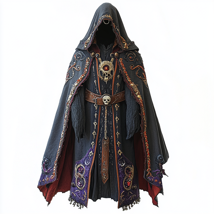 Warcraft Wizard Hooded Warlock cloak and robe daad