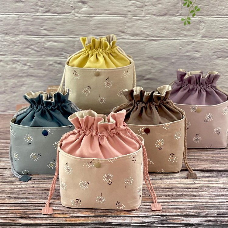 DIY Drawstring Bucket Bag Template + Instructions