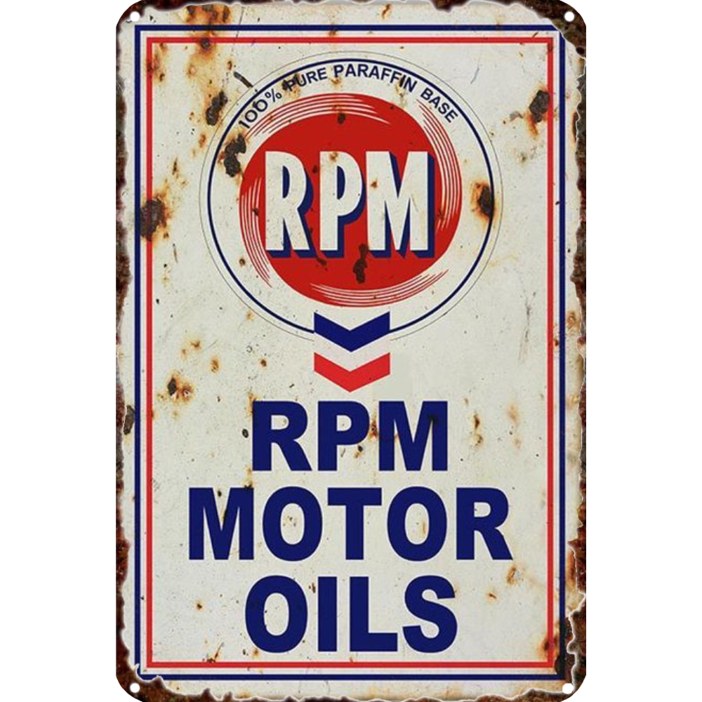 RPM Motor Oil - Metal Tin Signs(8*12Inch/12*16Inch)