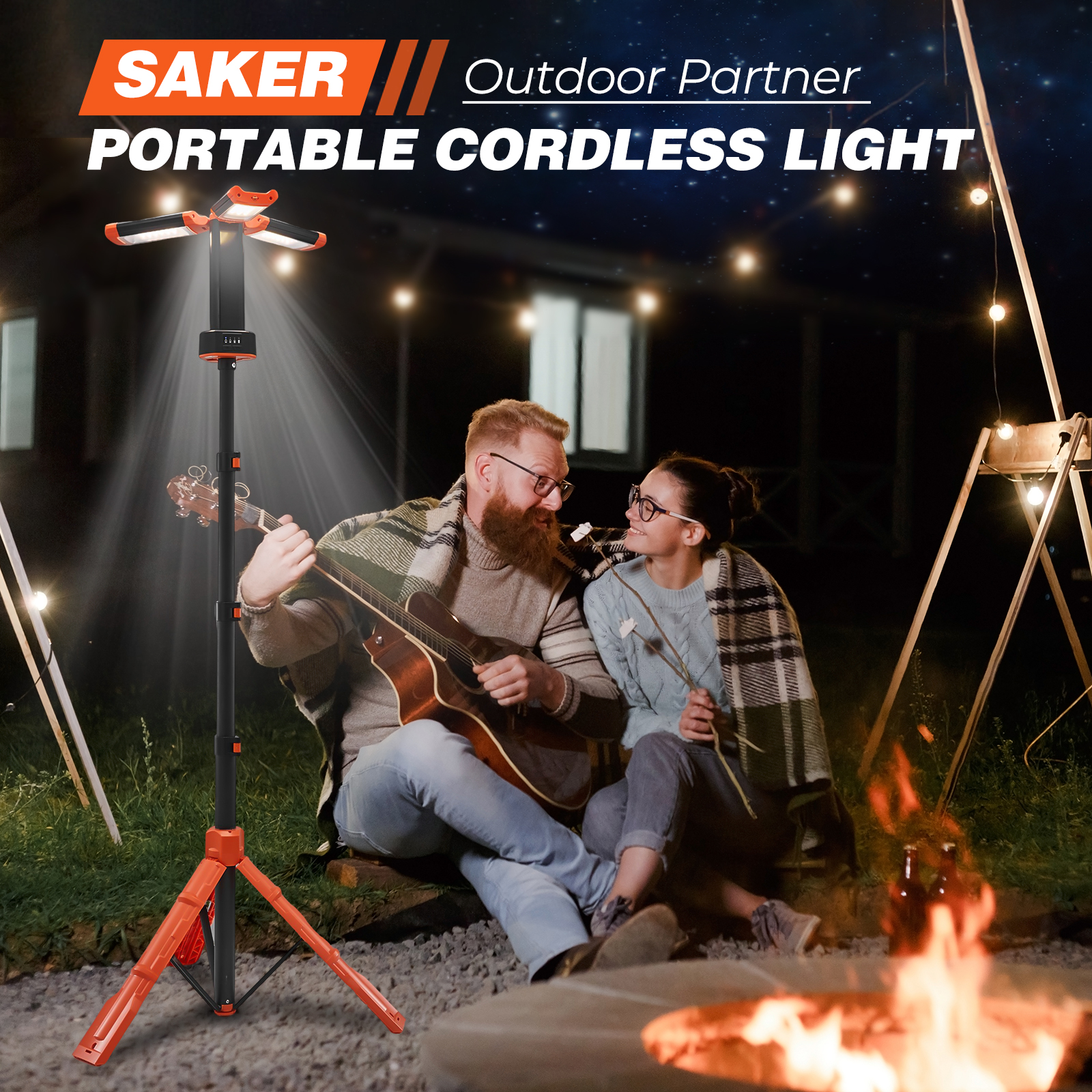 SAKER® Portable Camping Light with Stand