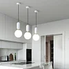 Nordic LED Pendant Lights Frosted Glass Industrial Handin Pendant Lamp ...