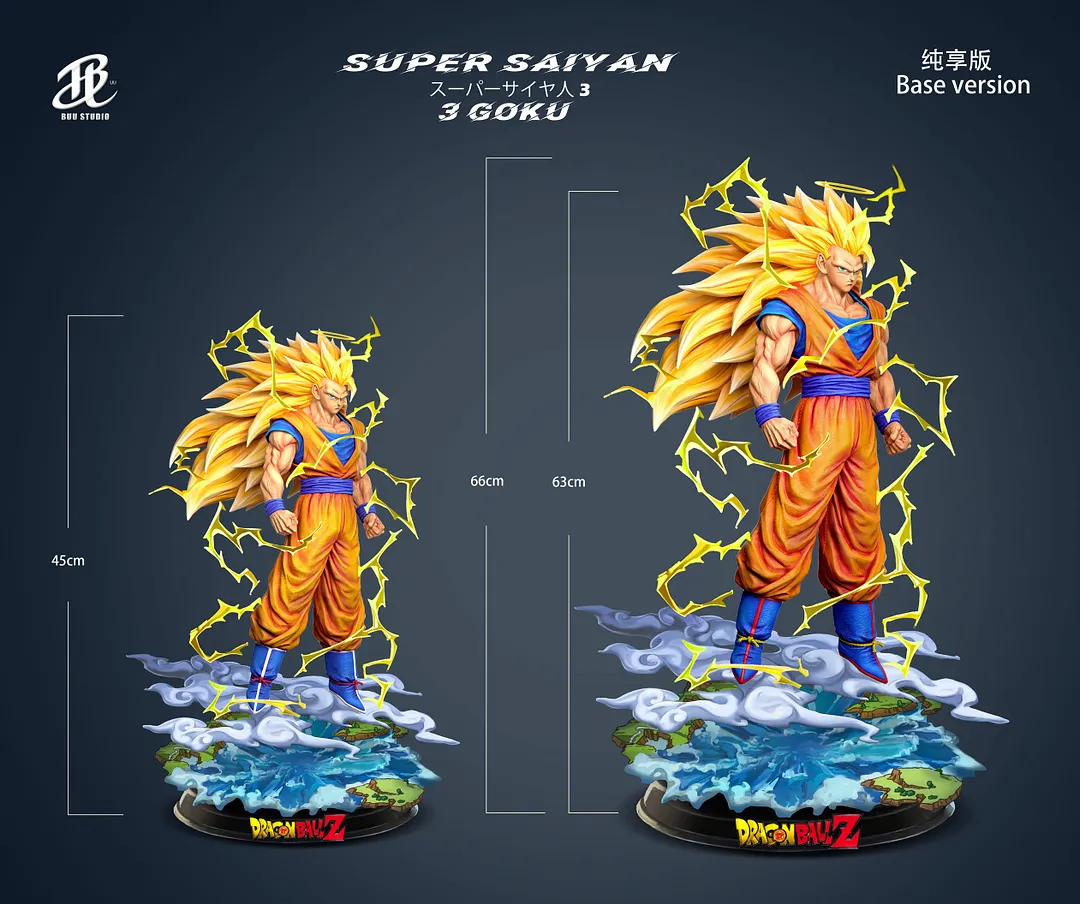 1/6 & 1/4 Scale Super Saiyan 3 Son Goku with LED - Dragon Ball Resin ...