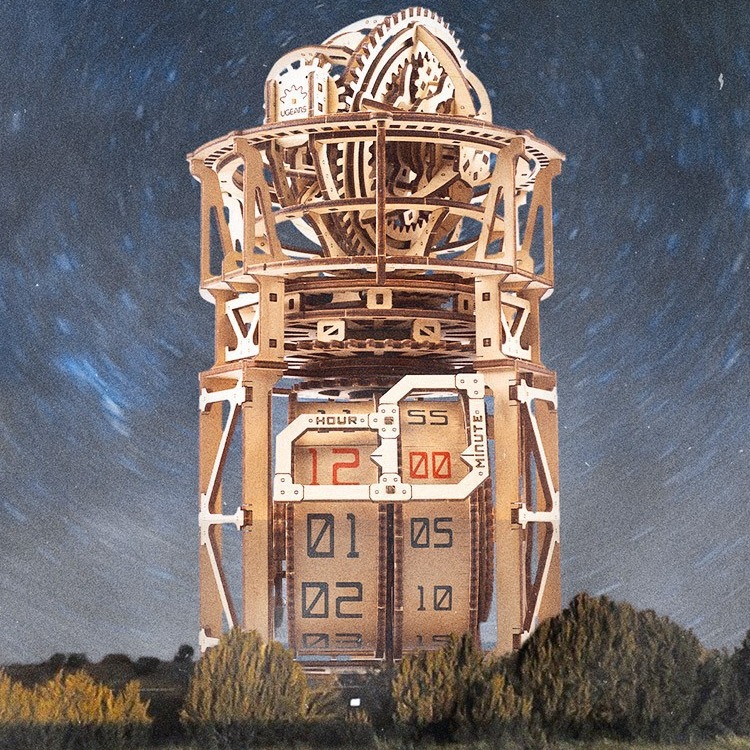 Wooden 3D Jigsaw Puzzle for Adults - Astronomer Desk Clock with ...