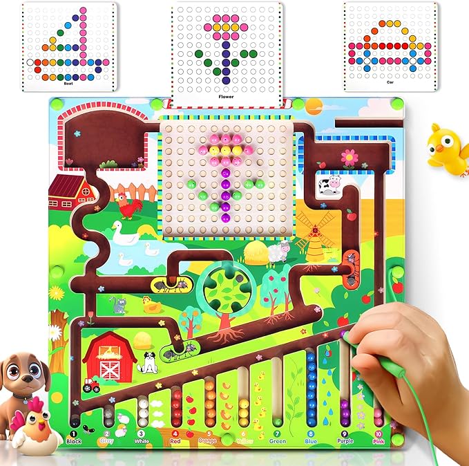 Genispark Montessori Magnetic Color and Number Maze: The Ultimate ...