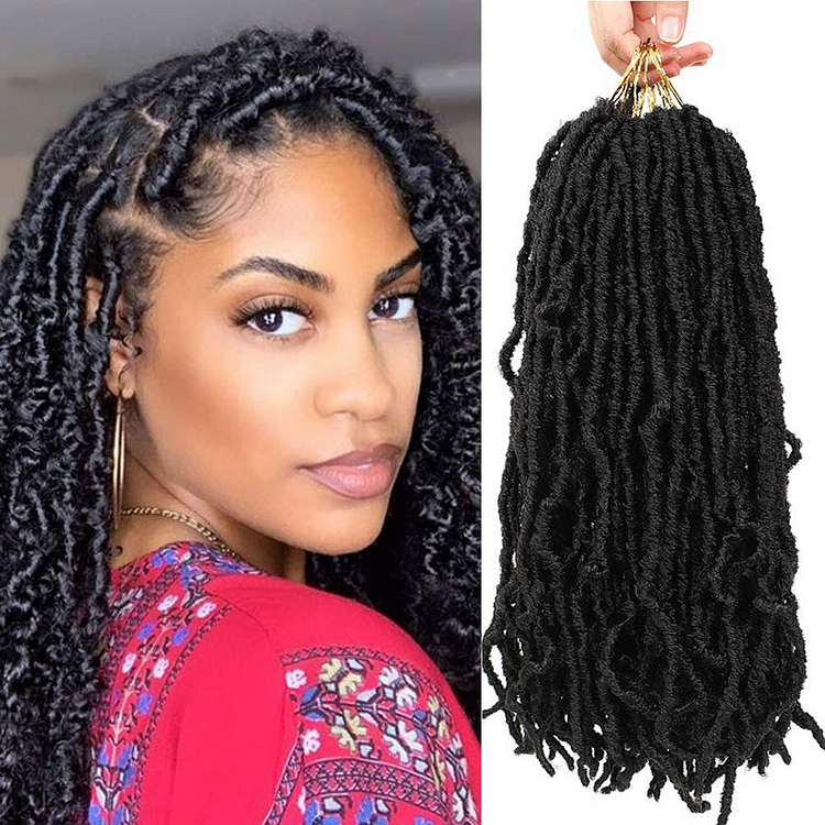 Colorful Butterfly Locs Crochet Hair Violet Faux Locs