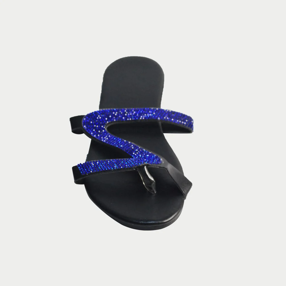 S-shaped Bright Diamond Non-slip Flip Flops