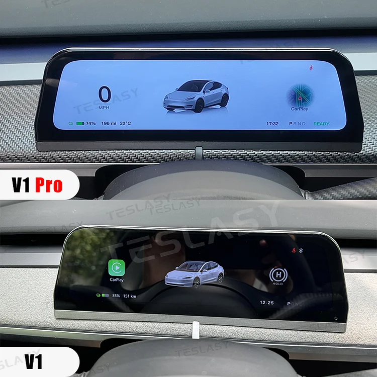 TESLASY Model 3 / Y 9.6-inch CarPlay Instrument Cluster Head-up Display