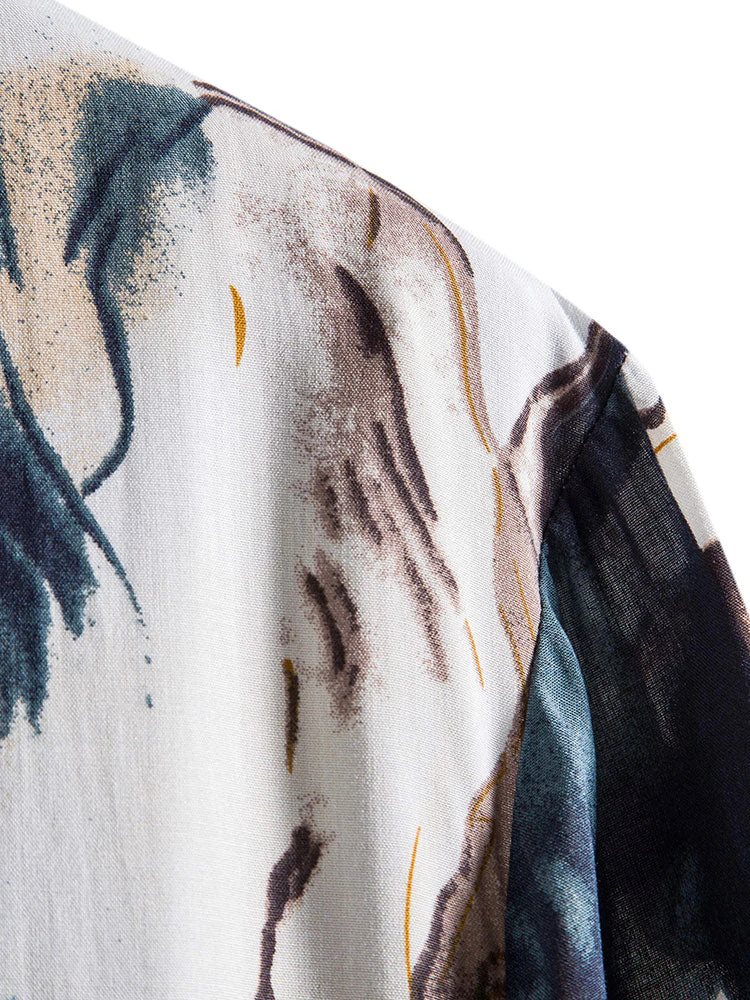 Ink Abstract Print Shirt