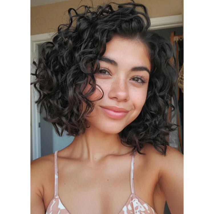 Short curly hair topper 2C