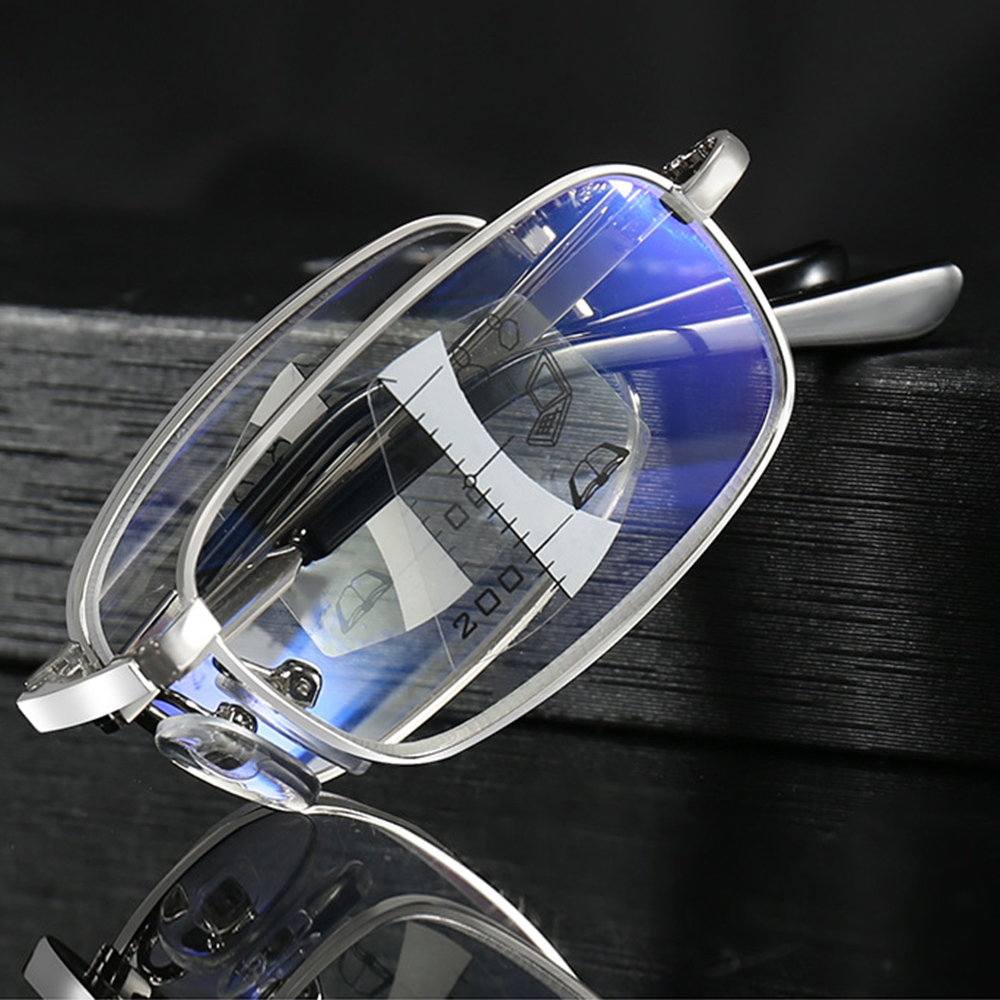 Portable Folding Alloy Frame Luxury Men Women Progressive Multifocus ...