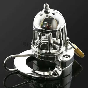2 IN 1 Chastity Cage Ball Stretcher Device Cage Rings Chastity Belt ...