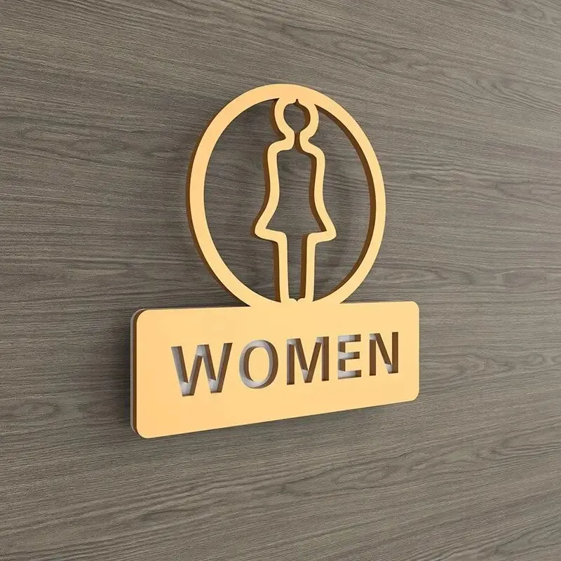 Athvotar Creative Modern Toilet Sign Bathroom Logo Washroom WC Door ...