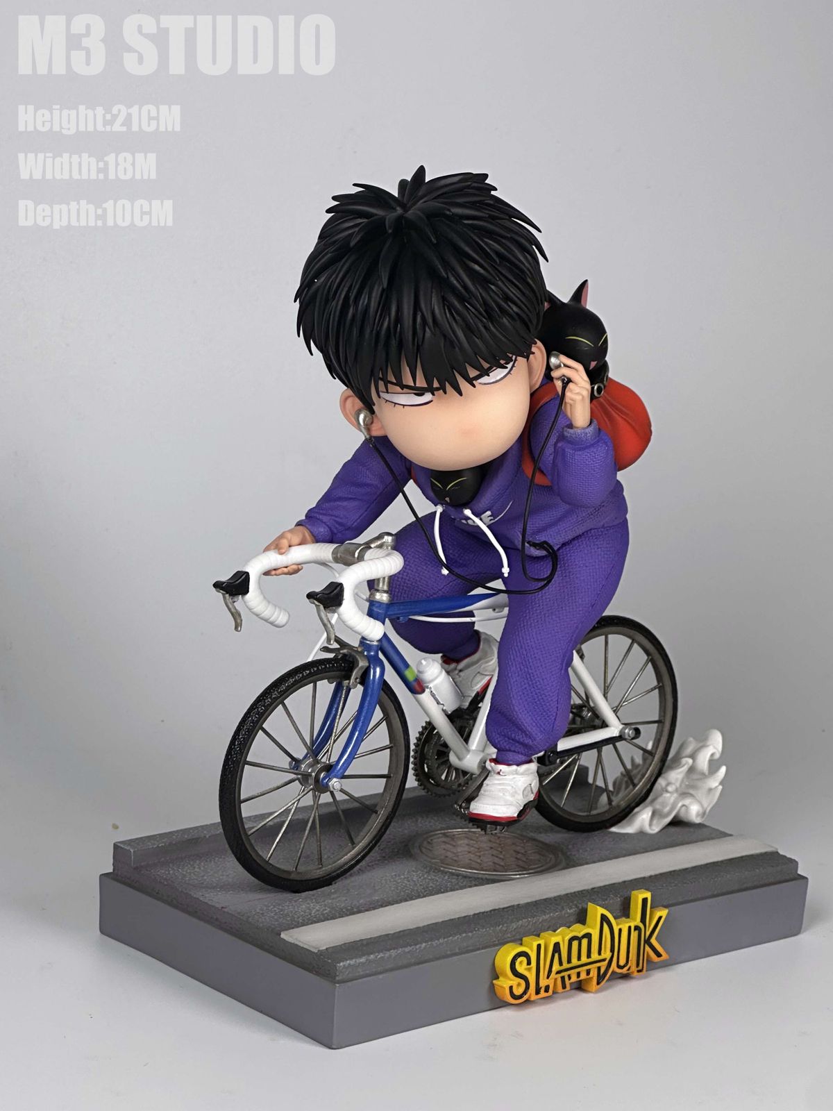 Chibi Ver. Riding Bicycle Kaede Rukawa - SLAM DUNK Resin Statue - M3 ...