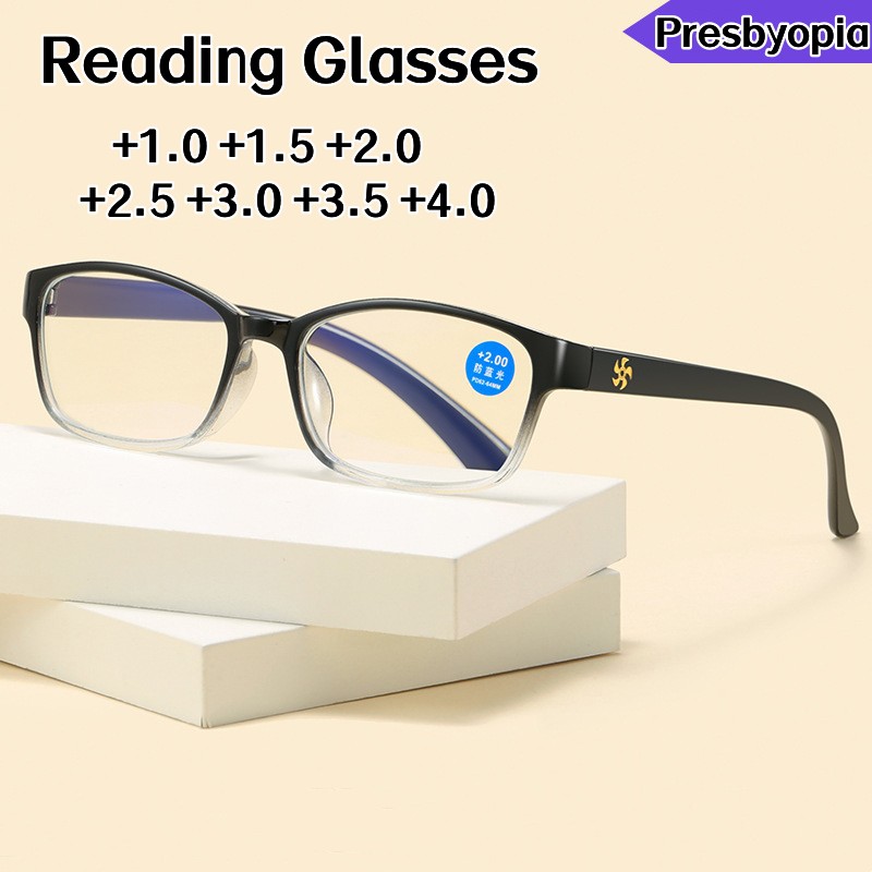 Reading Glasses Women Men Anti Blue Light Presbyopia Computer Eyewear ...