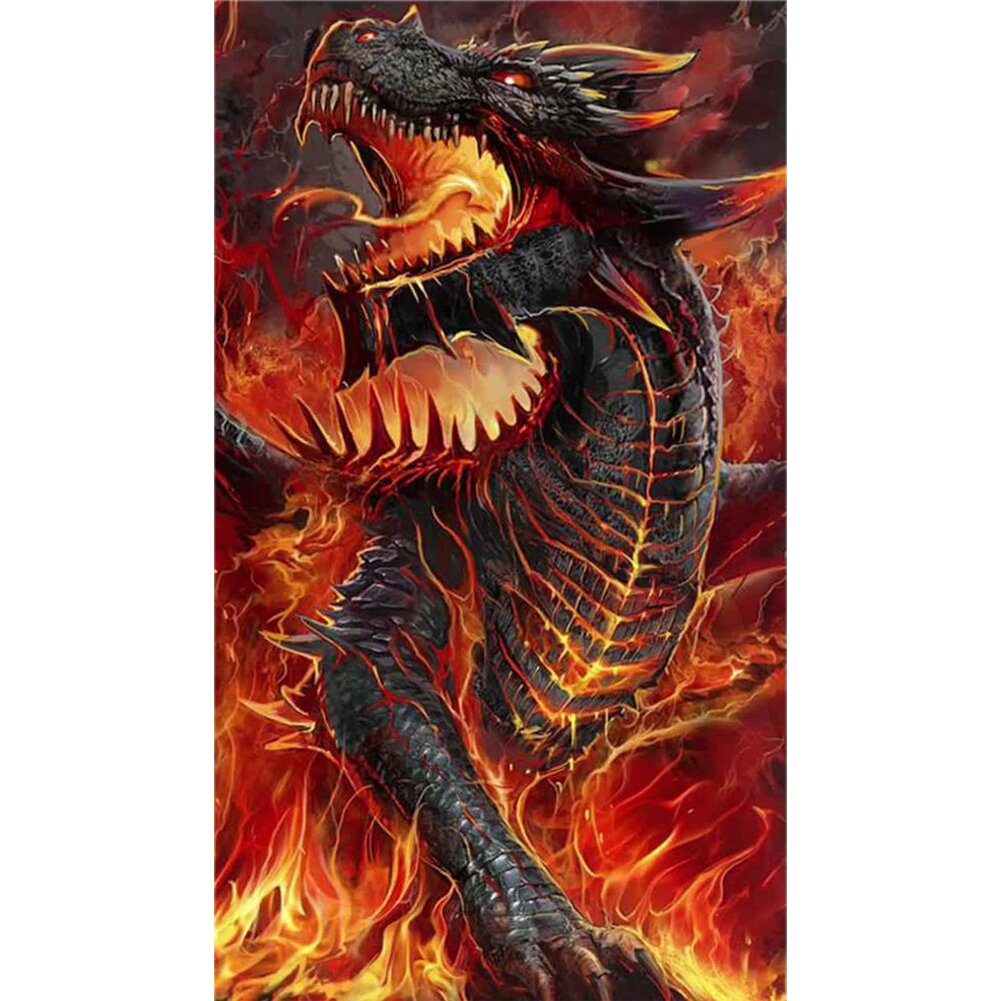 Fire dragon | Full Round Diamond Painting Kits
