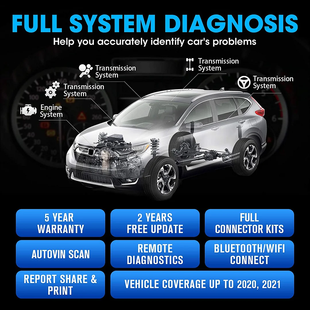 LAUNCH X431 V+ WiFi/Bluetooth Full System Diagnostic Scanner+ 2-Year ...