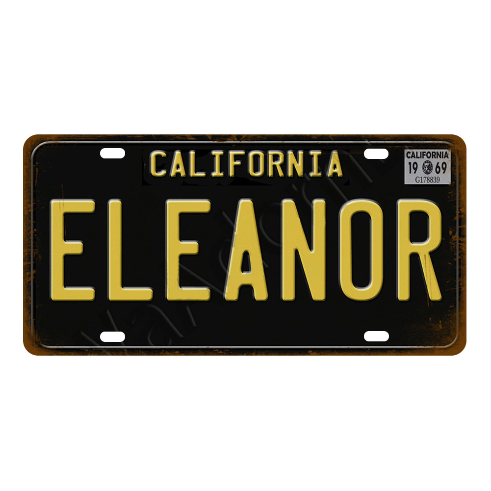 ELEANOR- Car License Signs - Calligraphy Series - 6*12inches