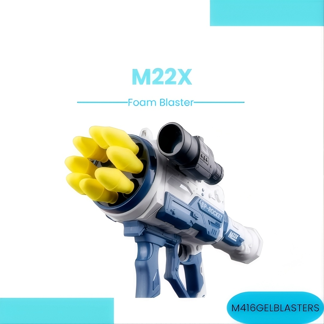 M22X 8-Hole Semi-Auto Soft Foam Blaster Rocket Launcher | Realistic Effects