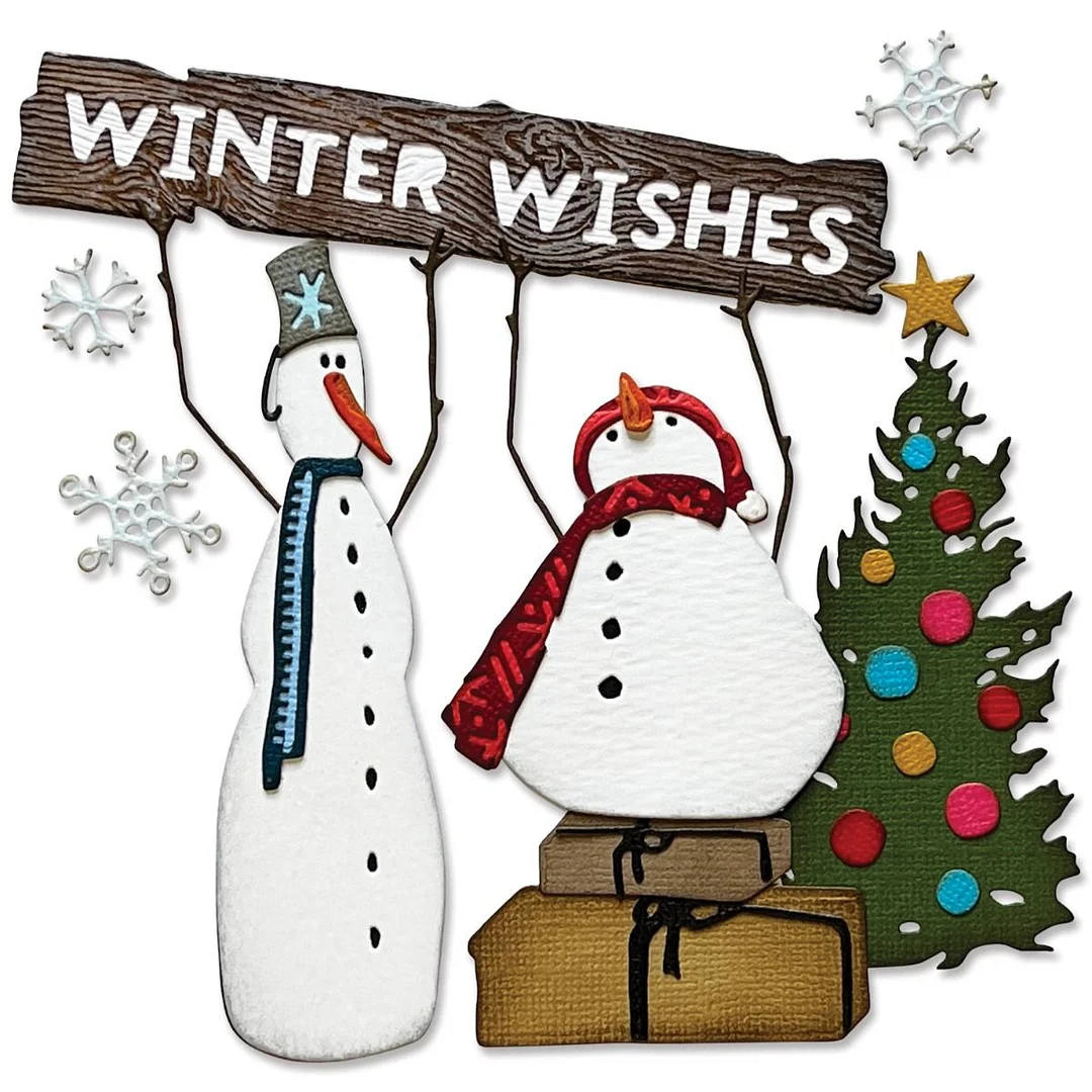 Athvotar Wishes Twig Stump New Metal Cutting Dies Scrapbook Embossed ...