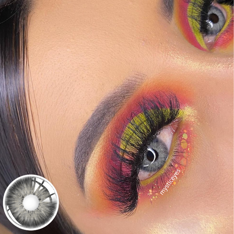 Magnificent Grey Icy Volcano Colored Contact Lenses ,Cool Grey Contact ...