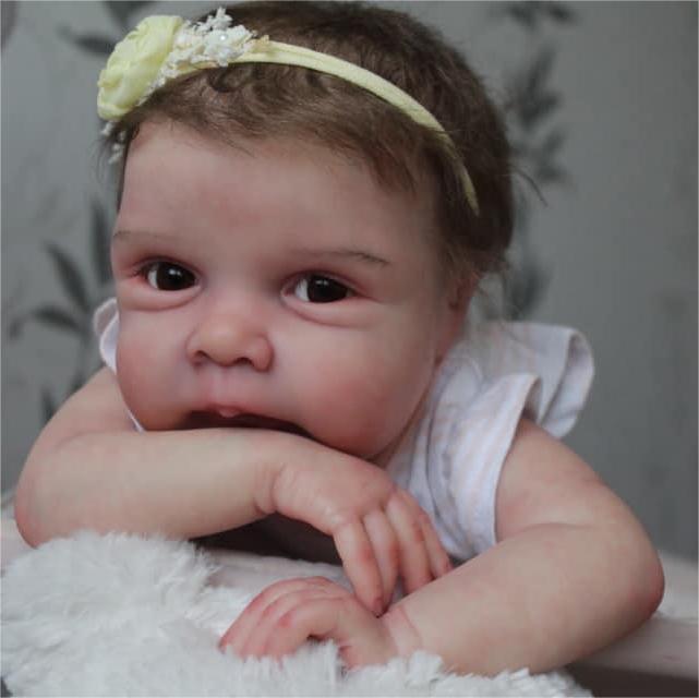 20" Quality Realistic Handmade Reborn Baby Cloth Body Awake Girl Dolls ...