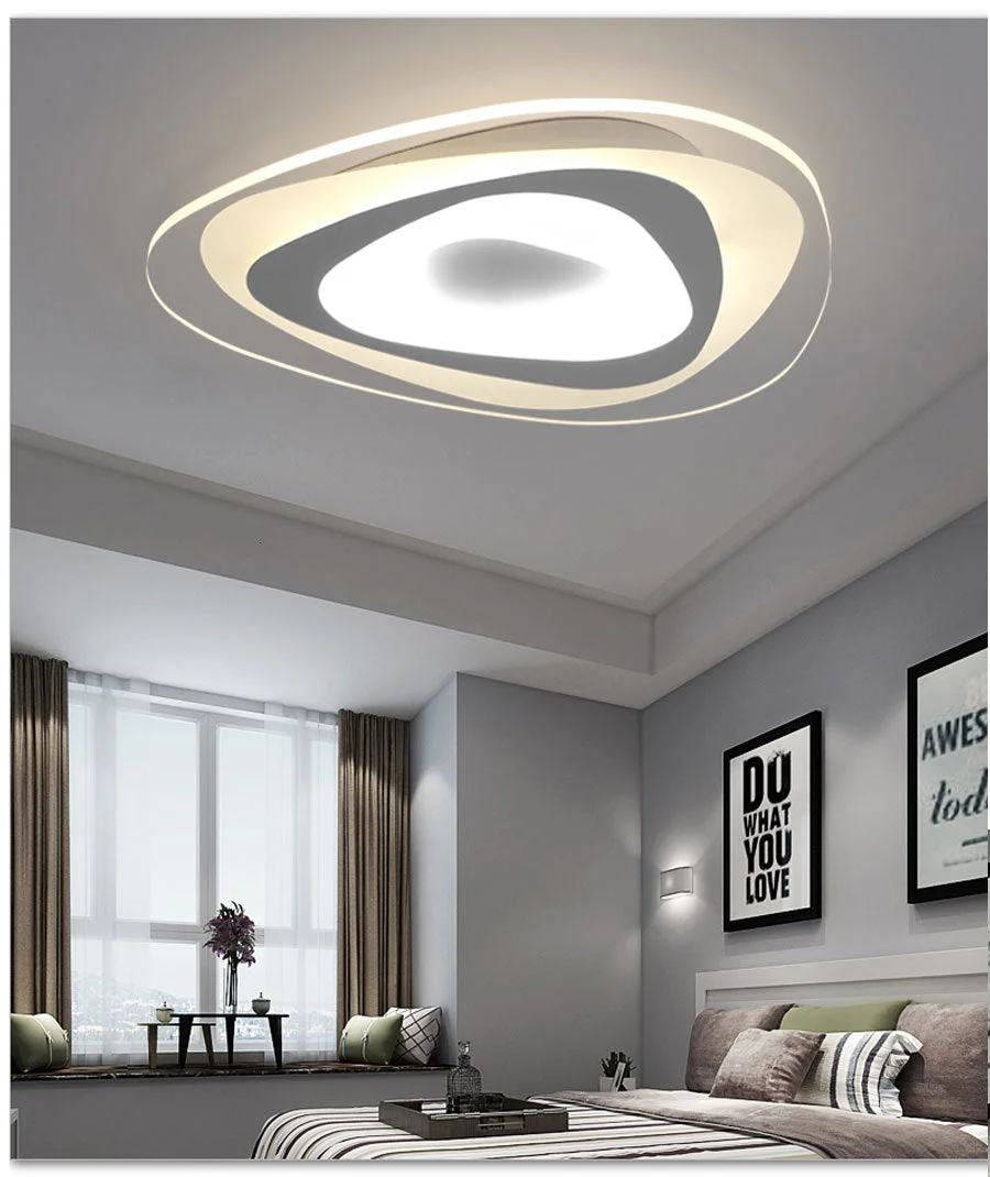 Ultrathin Triangle Ceiling Lights Lamps For Living Room Bedroom Lustres ...