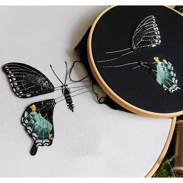 3D Butterfly Embroidery Thread Painting With Tutorial