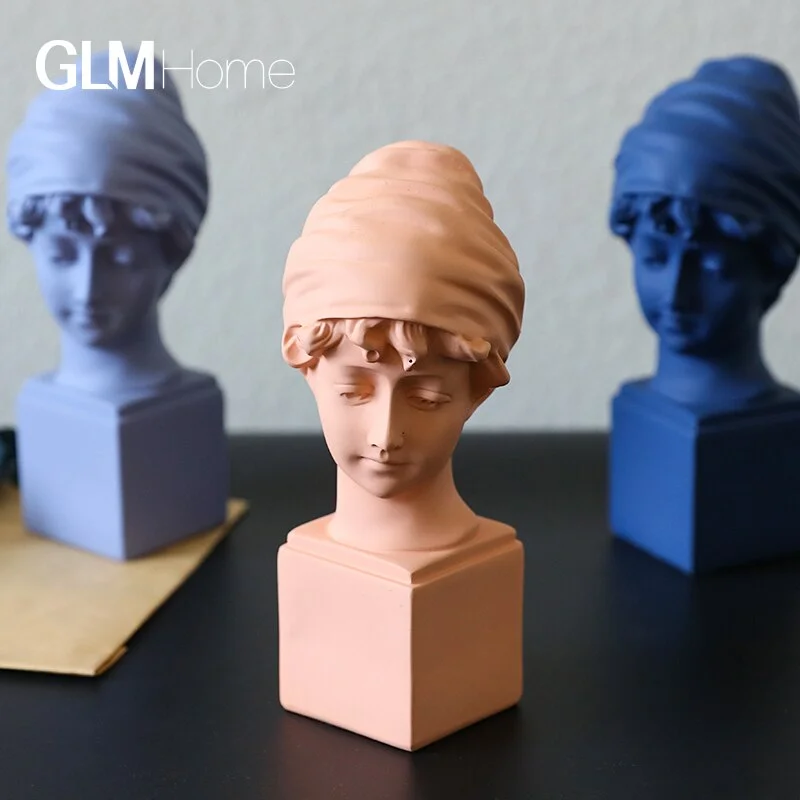Greek Sculpture Vintage Resin Statue Character Model Nordic Home Decor ...