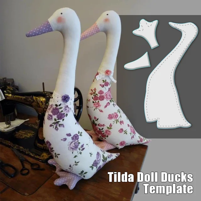 Tilda Doll Ducks Decor Template Set (3PCS) - With Instructions