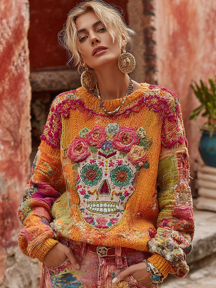 Women's Classic Mexican Sugar Skeleton Catrina Day Of The Dead Inspired ...
