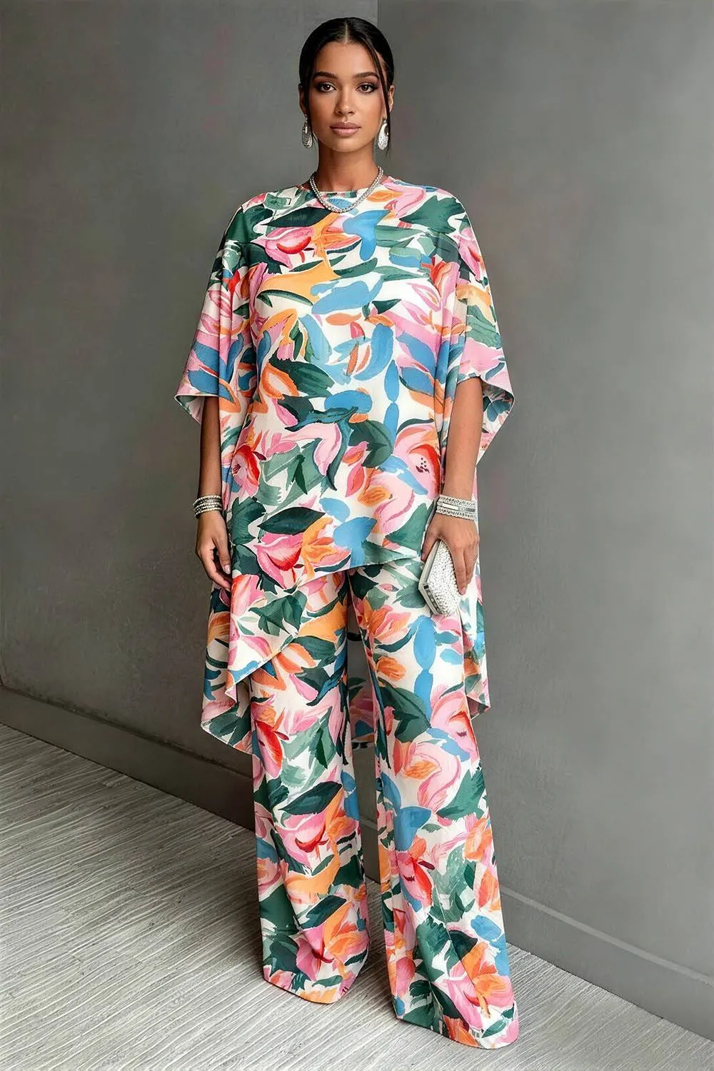Xpluswear Design Plus Size Business Casual Multicolor All Over Print ...